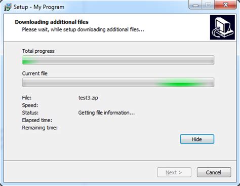 Inno Setup Show The Download Progress By Default And No Hide Button Stack Overflow