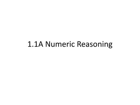PPT A Numeric Reasoning PowerPoint Presentation Free Download ID