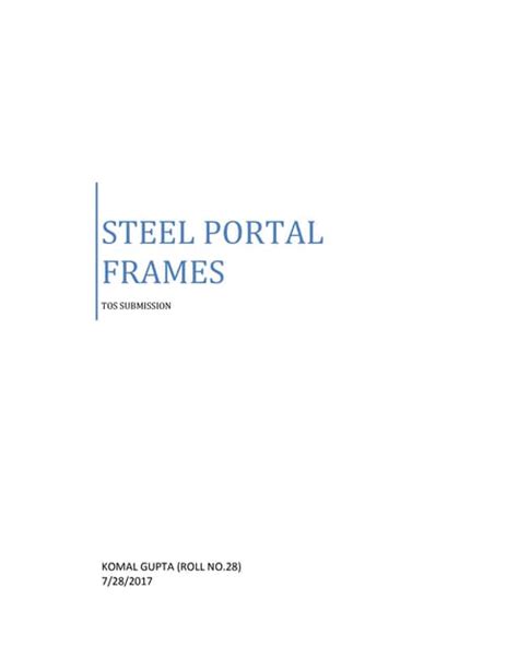 Steel Portal Frames Pdf