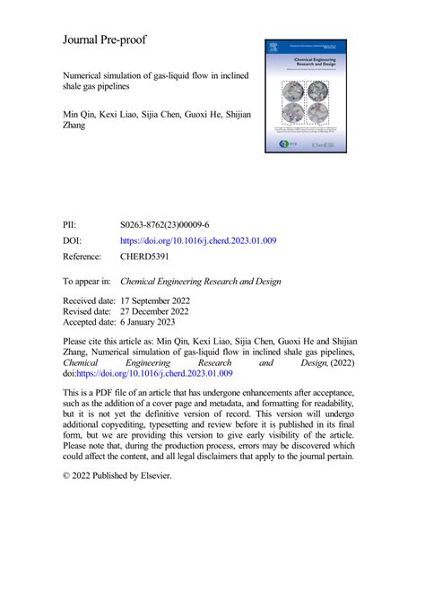 pdf numerical simulation of gas liquid flow in inclined shale gas