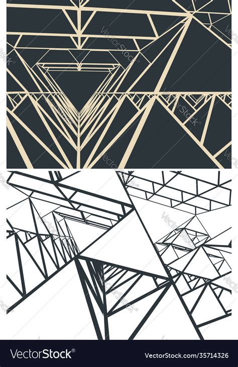 Abstract Geometric Structure Royalty Free Vector Image