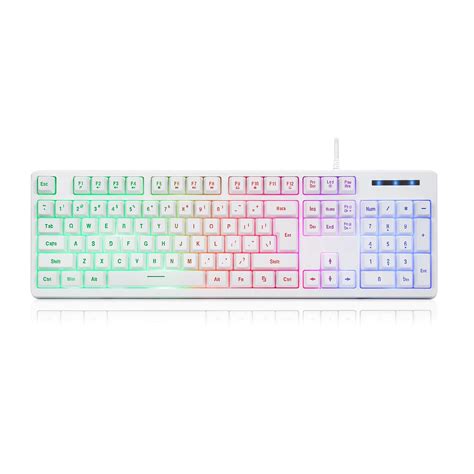 Huo Ji Cq104 Rgb Backlit Usb Wired Membrane Keyboard For Computer