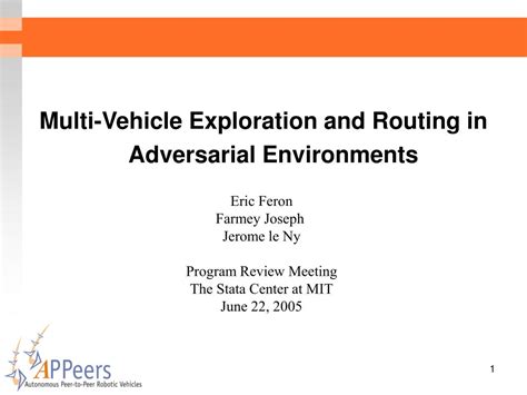 Ppt Multi Vehicle Exploration And Routing In Adversarial Environments Powerpoint Presentation