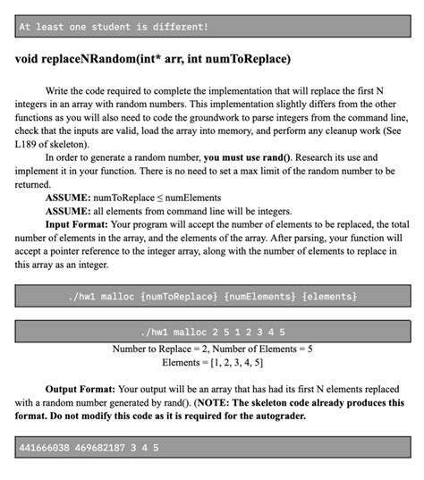 Solved Tod0 Replace Random Input Int Array Number Of
