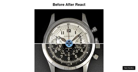 before after react forked codesandbox