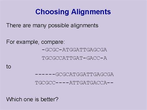 Class 2 Basic Sequence Alignment Sequence Comparison Much