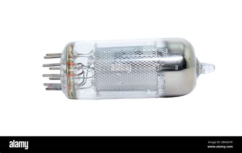 Electronic Vacuum Tube Transistor Bulb Isolated On A White Background