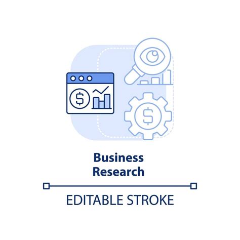 Business Research Light Blue Concept Icon Data Mining Process Abstract Idea Thin Line