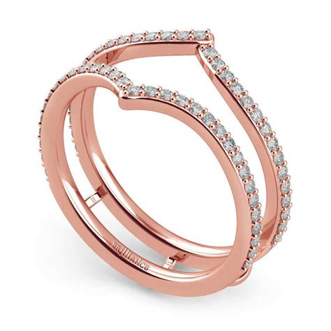 Rose Gold Chevron Bypass Ring Enhancer