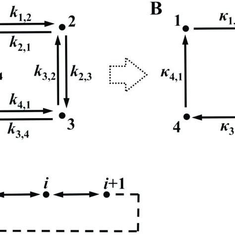 Kinetic Diagram Of A Single Cycle A A Four State Single Cycle Is
