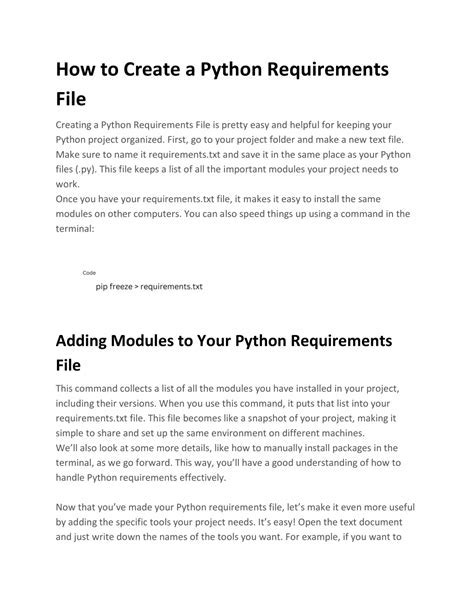 5 Python Requirements Dataspark Innovations