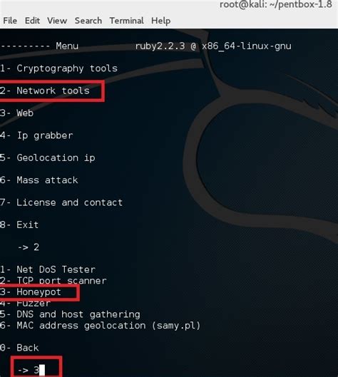 setup honeypot in kali linux blackmore ops