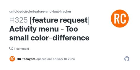 Feature Request Activity Menu Too Small Color Difference · Issue 325 · Unfoldedcircle