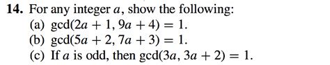 Solved For Any Integer A Show The Following A Chegg