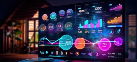 Premium Photo Futuristic Data Dashboard Realtime Metrics