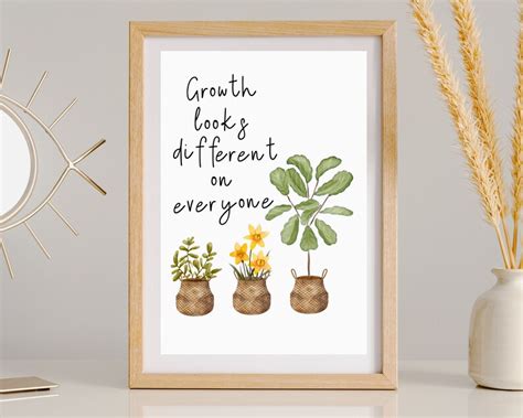 Growth Poster Motivational Art Printable School Counselor Poster