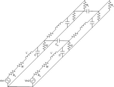 Lumped Element Sections Of A Coupled Transmission Line Download Scientific Diagram