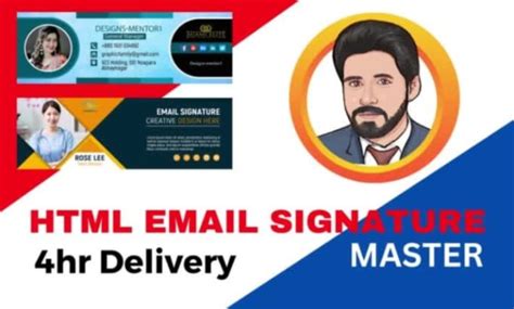 design clickable static and animated email signature html by shazys01