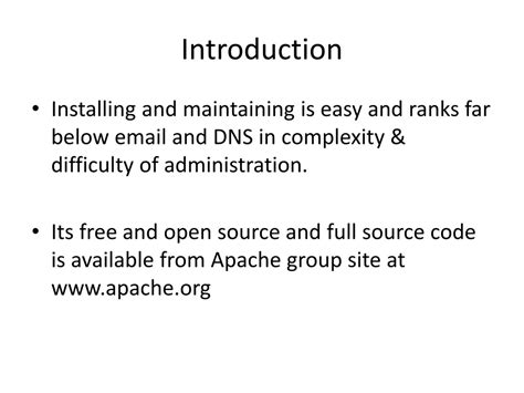 ppt apache installation configuration basic security by mr rahul