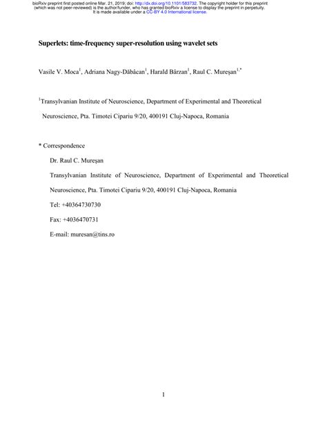 pdf superlets time frequency super resolution using wavelet sets