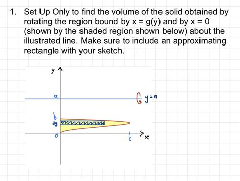 College Calculus 2 Integration To Find Volume Rotation How Do U Do