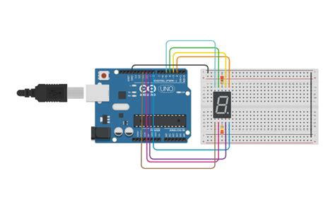 circuit design 7 segment digit tinkercad