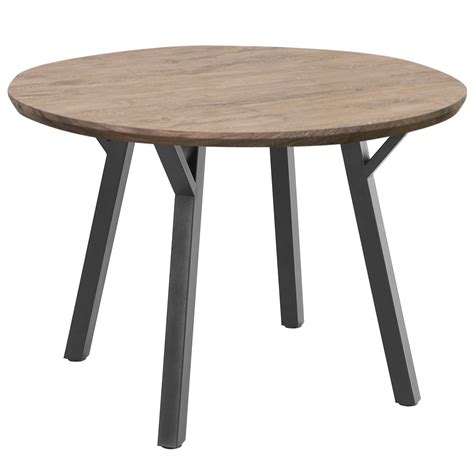The Table Collection 1 1m Round Dining Table Oak Effect Agile Imports