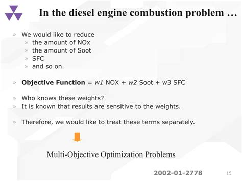 Ppt Multi Objective Optimization Of Diesel Engine Emissions And Fuel Economy Using Genetic