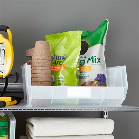 Utility Extra Wide Stackable Plastic Bins The Container Store