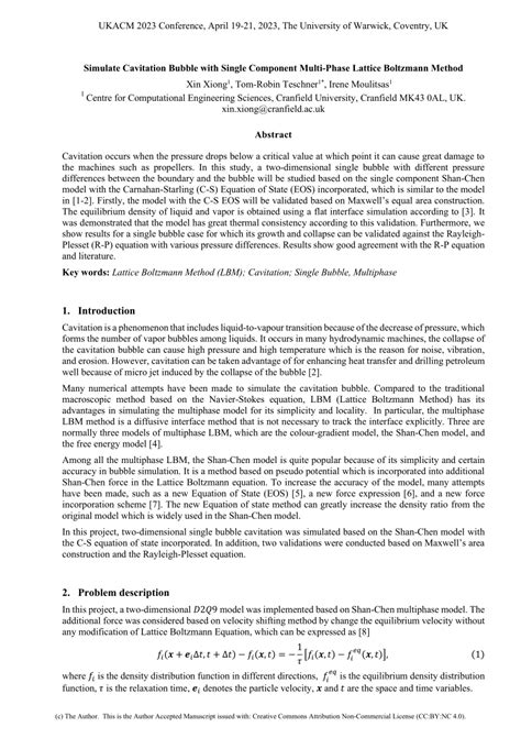 Pdf Simulate Cavitation Bubble With Single Component Multi Phase