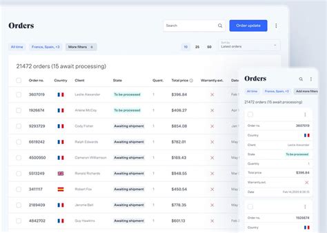 Data Table UI Design Guide Examples