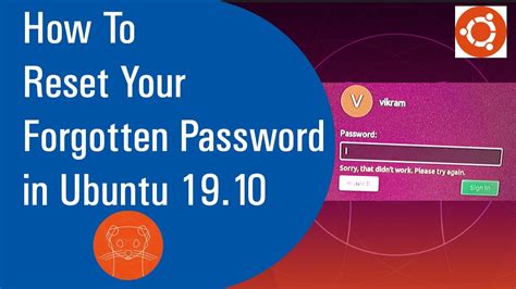 How To Reset Your Forgotten Password In Ubuntu YouTube