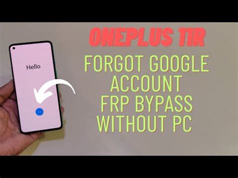 OnePlus 11R Frp Bypass Skip Google Account After Reset No Need Computer YouTube