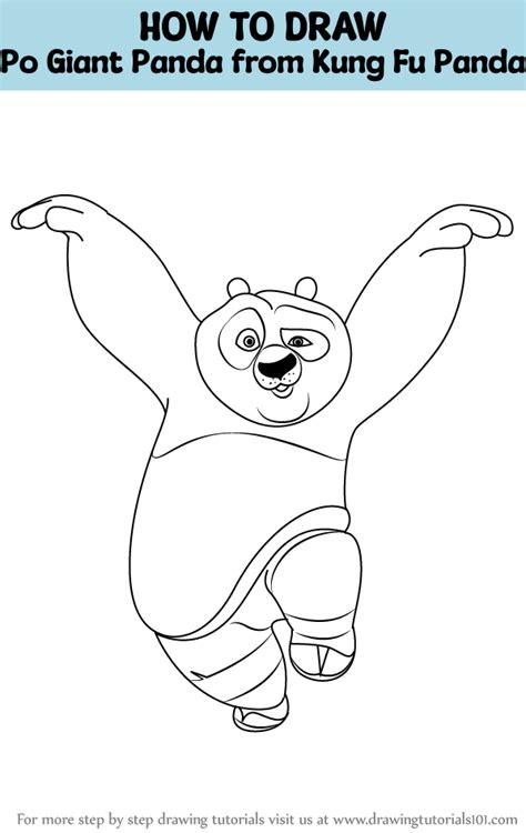 How To Draw Po Giant Panda From Kung Fu Panda Kung Fu Panda Step By Step DrawingTutorials Com