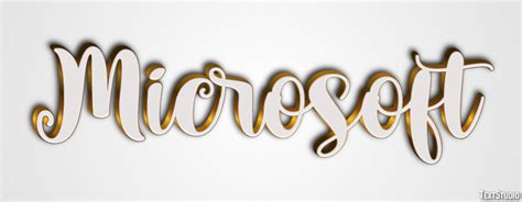 Microsoft Text Effect And Logo Design Brand