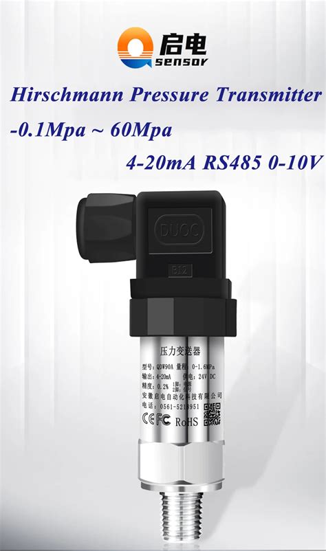 Hydraulic Pressure Sensor Guage Rs485 Output Modbus 0 2bar 1 Bar 50 Bar 100bar 150bar