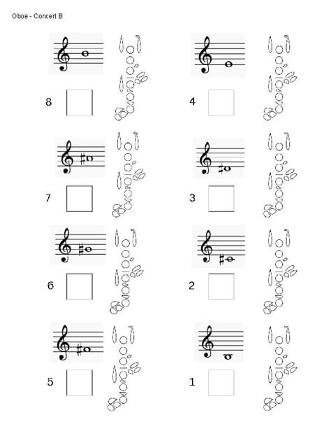 Oboe Scale Fingering Packet All 12 Major Scales By Ms Smiths Band Room