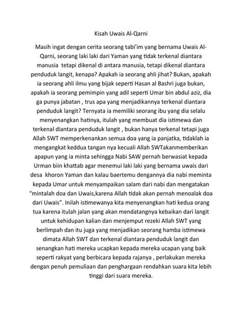 Kisah Inspiratif Uwais Al Qarni Pdf