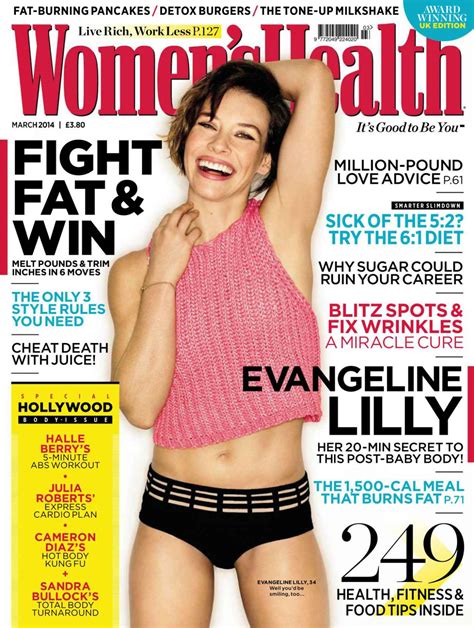 Evangeline Lilly Womens Health Magazine March 2015 Issue
