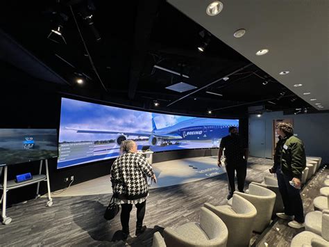 Massive Screen With Flight Sim At A Microsoft Technology Center R