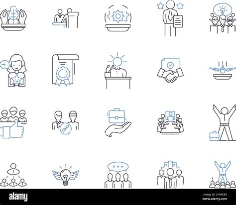 Performance Management Outline Icons Collection Performance