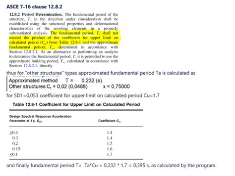 Modal Analysis Results Not Considered While Seismic Loads Definition According To Asce In Robot