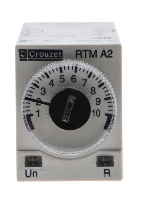 88895203 Crouzet DIN Rail Single Function Timer Relay 24V Ac DPDT 0 1 S 100h RS