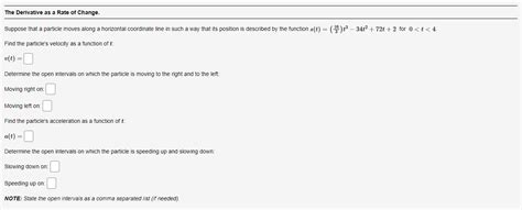 Solved Suppose That A Particle Moves Along A Horizontal Chegg