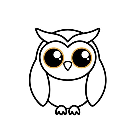Simple Cute Owl Drawing
