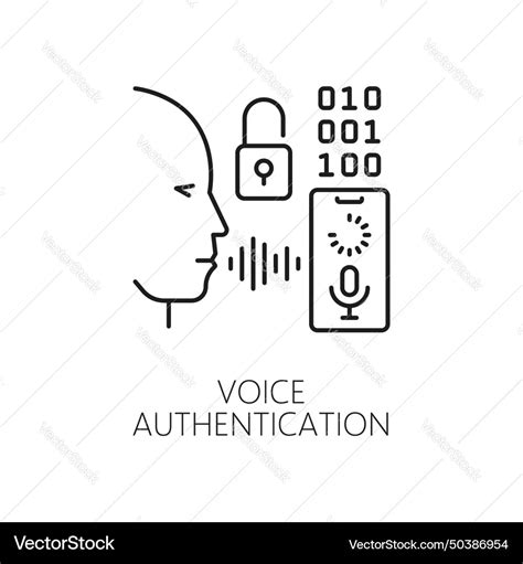 Voice Authentication Icon Biometric Identification