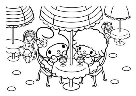 [컬러링 도안]사랑스런 토끼 캐릭터 마이멜로디 Vol 2 네이버 블로그