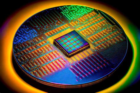 Innovative Discovery In Science Wafer Semiconductor Manufacturing Stock Illustration