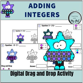 Adding Integers Digital Drag And Drop Activity By Teaching With My Girl