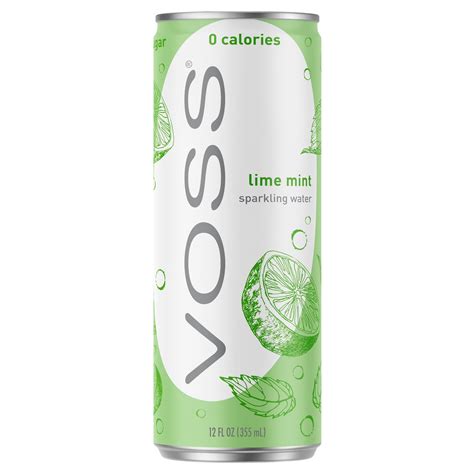 Buy Voss Lime Mint Sparkling Water 12 Fl Oz 24 Pack Cans Online At